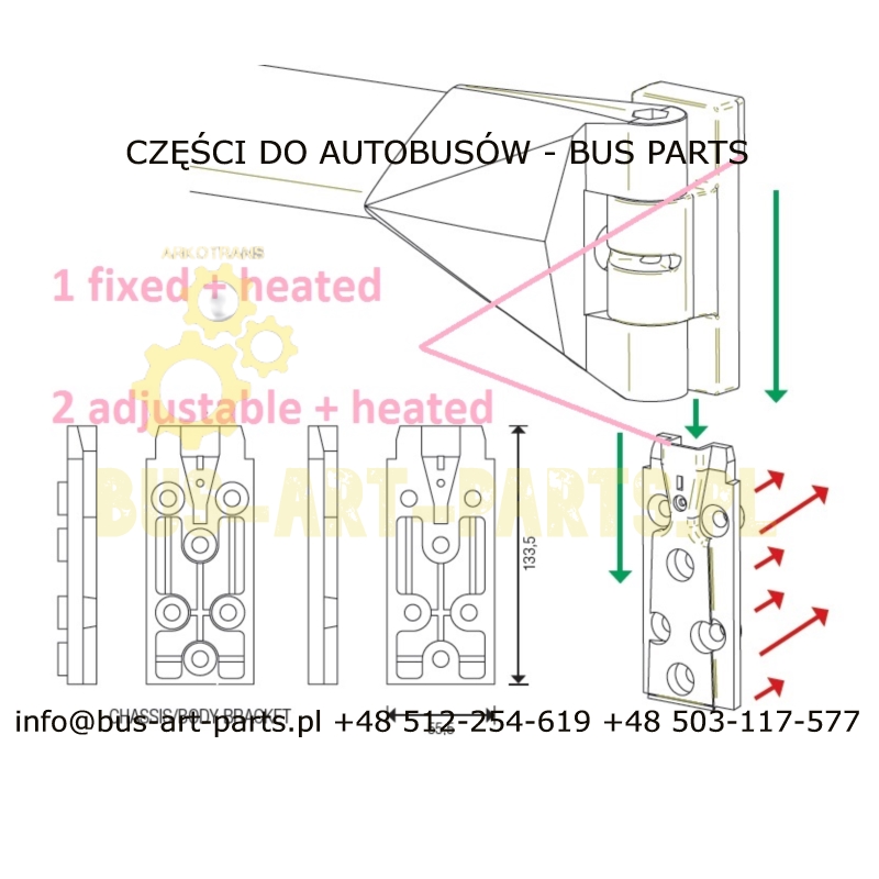 BRACKET MIRROR ARCOL - KLIN IN the beginning of the SHOULDER TRAM PESA ...